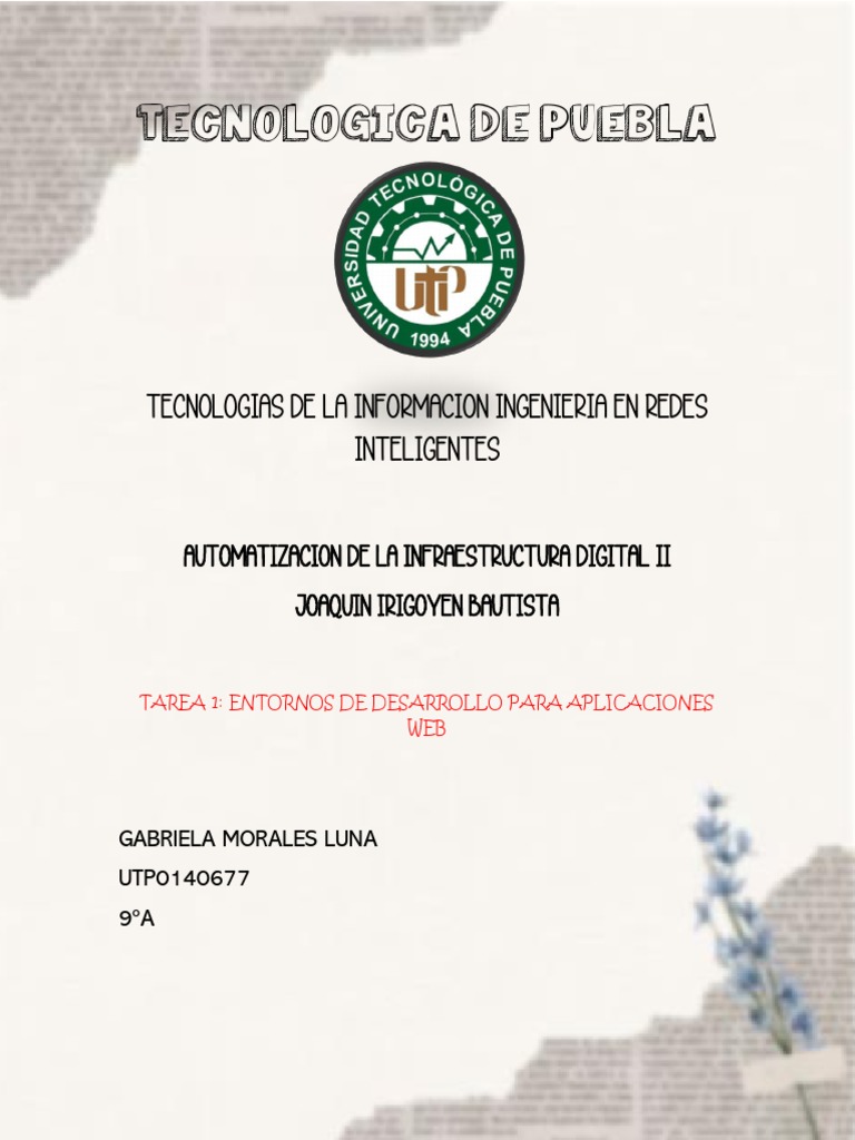 Tarea 1. Entornos de Desarrollo para Aplicaciones Web | PDF | Entorno de desarrollo integrado ...