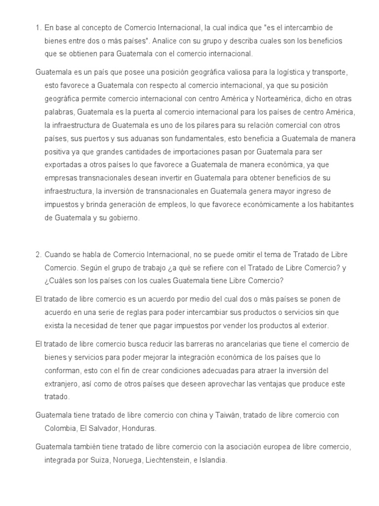 Foro Importaciones De Guatemala Pdf