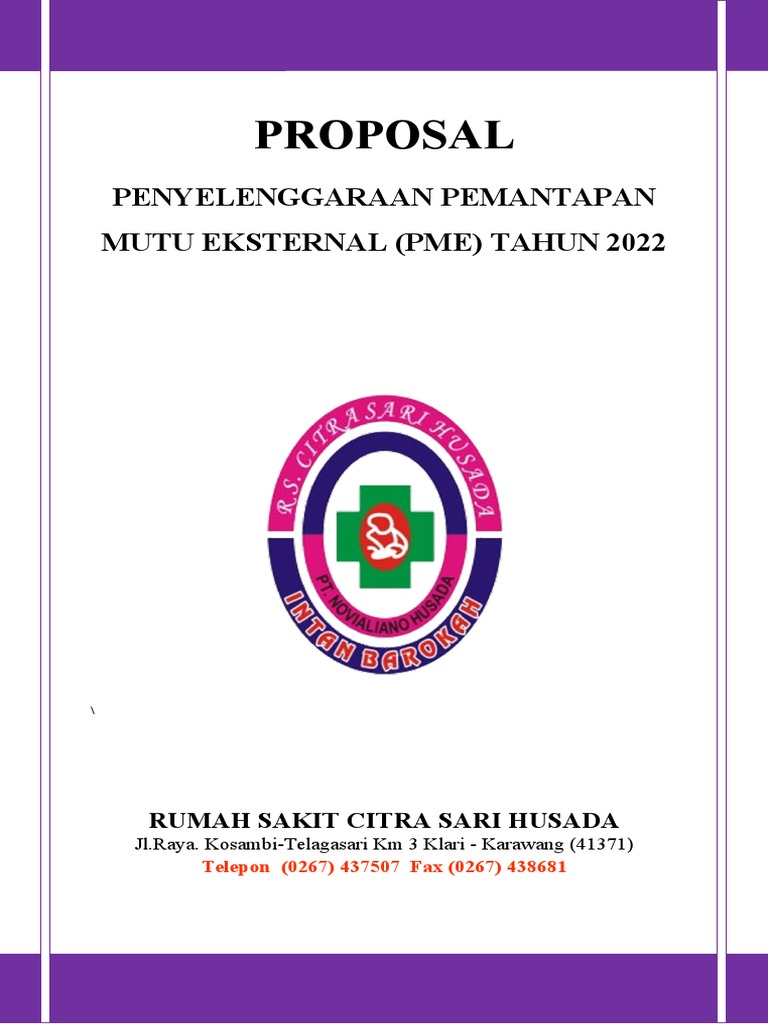 Proposal PME RS Citra Sari Husada | PDF | Bisnis