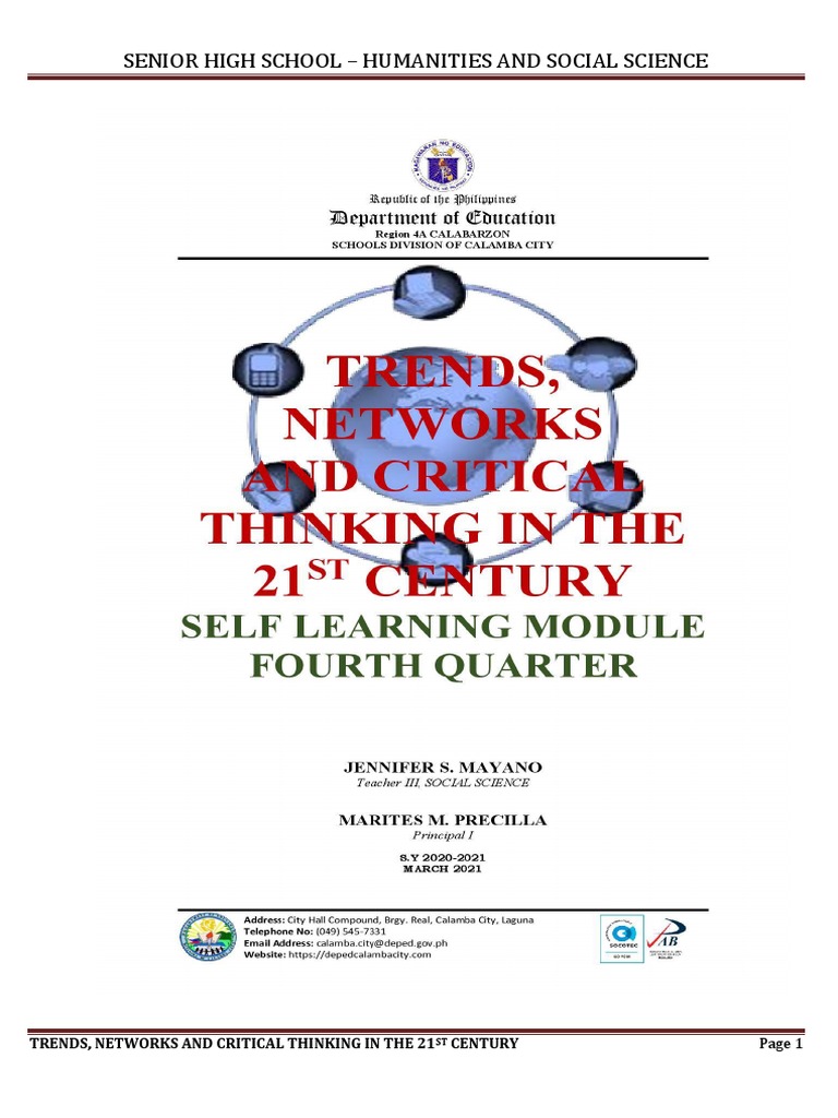 4th QUARTER MODULE - TNCT Week 1-4 (For Printing) | Download Free PDF | Separation Of Powers ...