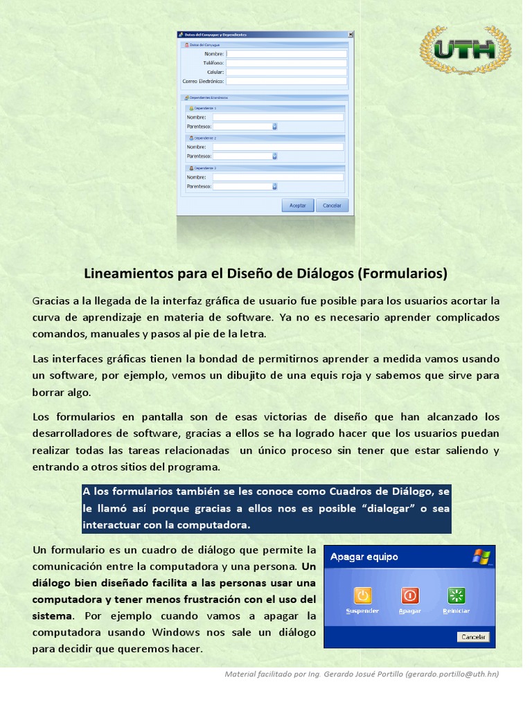 Lineamientos para El Diseno de Formularios | PDF | Usuario (informática) | Interfaces gráficas ...