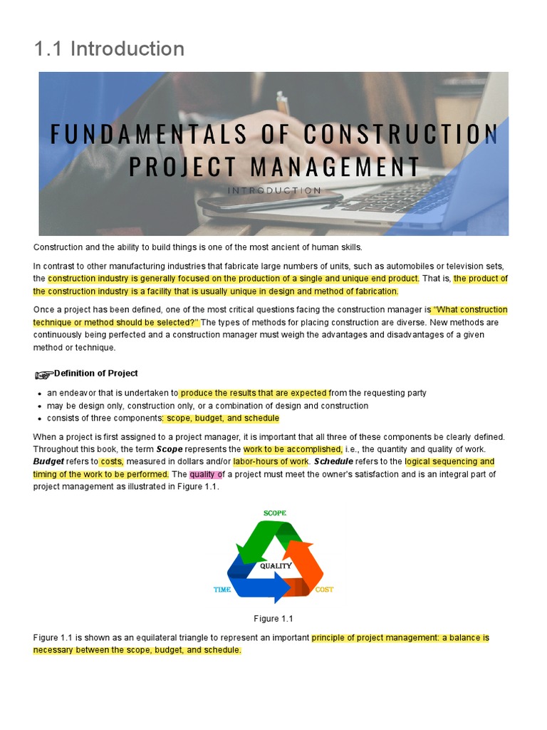 Module 1&2 | PDF | Construction Management | Project Management