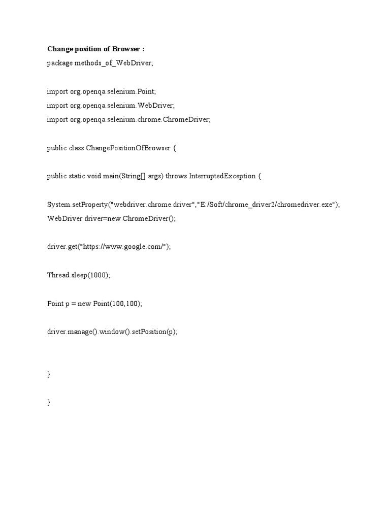4.change Position of Browser | PDF