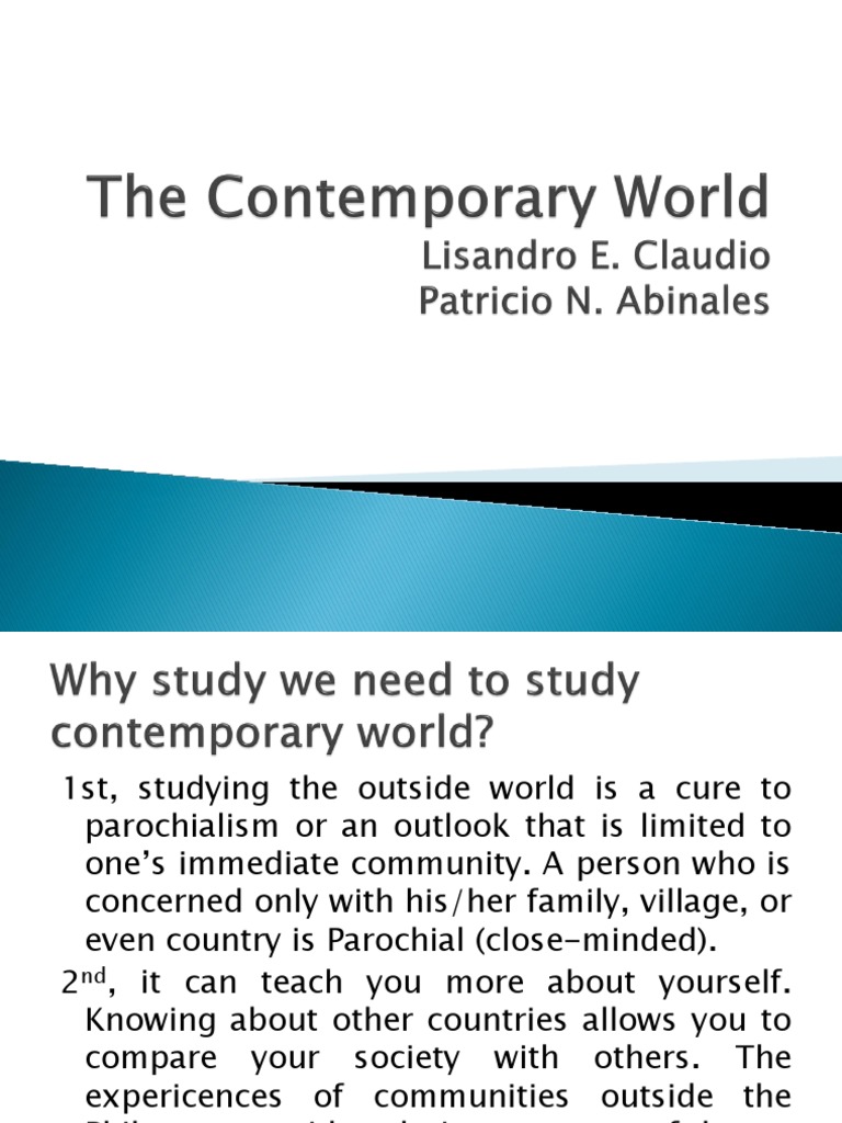 Understanding the Contemporary World | PDF | Immigration | Money