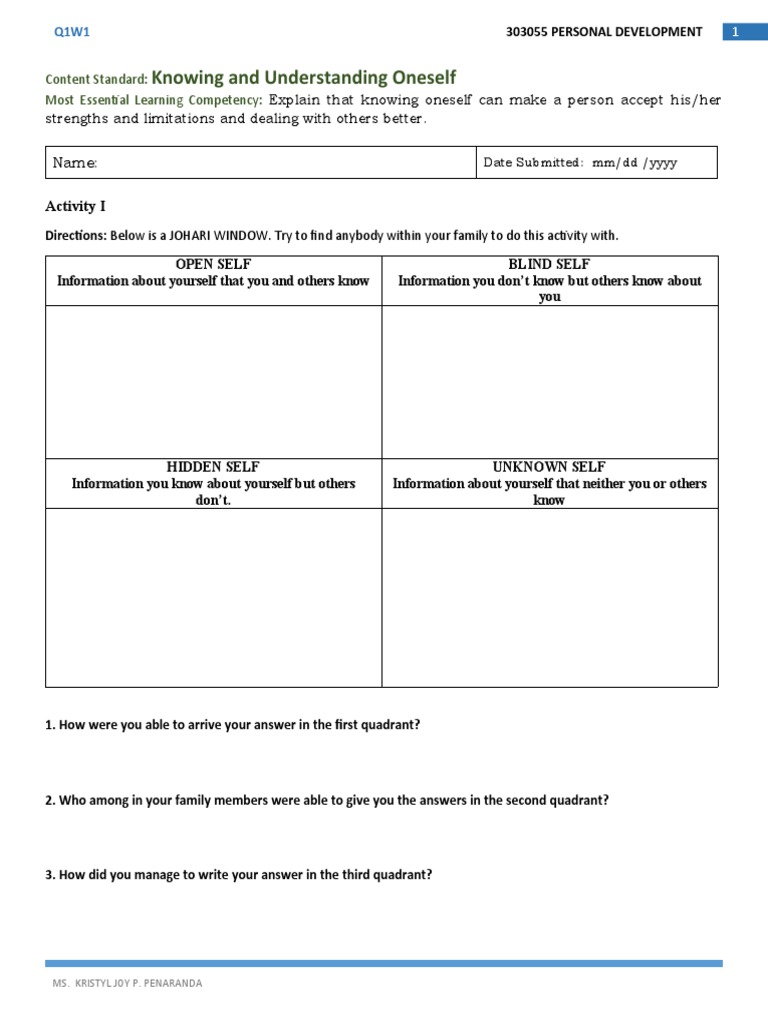 Knowing Myself | PDF