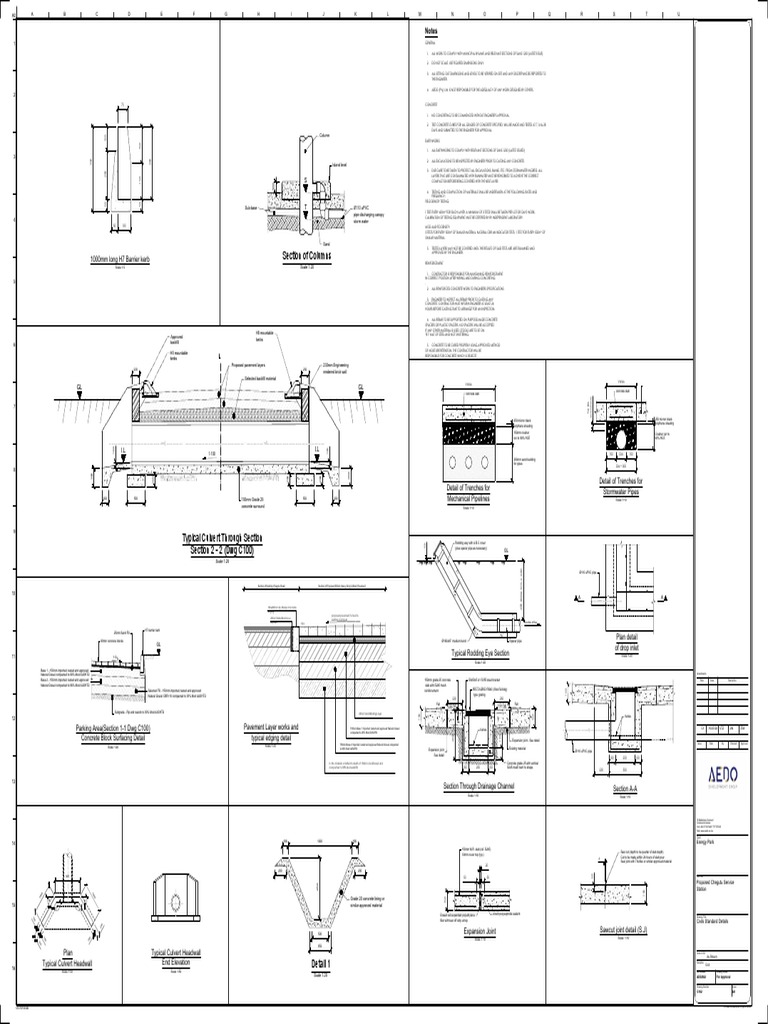 C102 - Civil Works Standard Details-Av0 | PDF