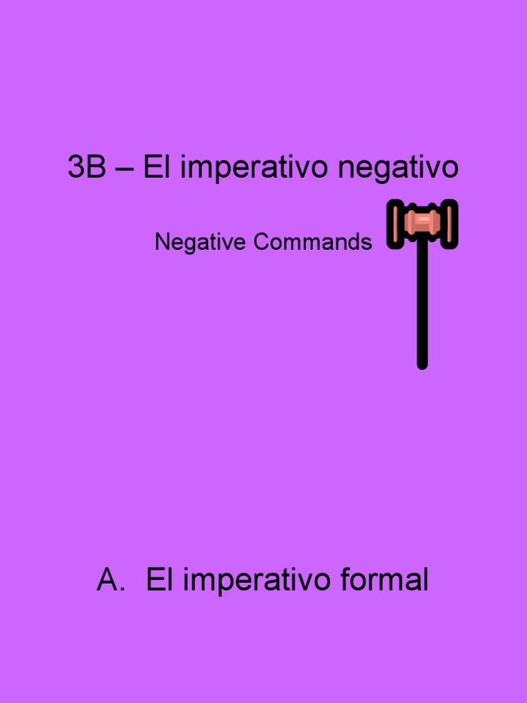3B - El Imperativo Negativo | PDF | Semantics | Morphology