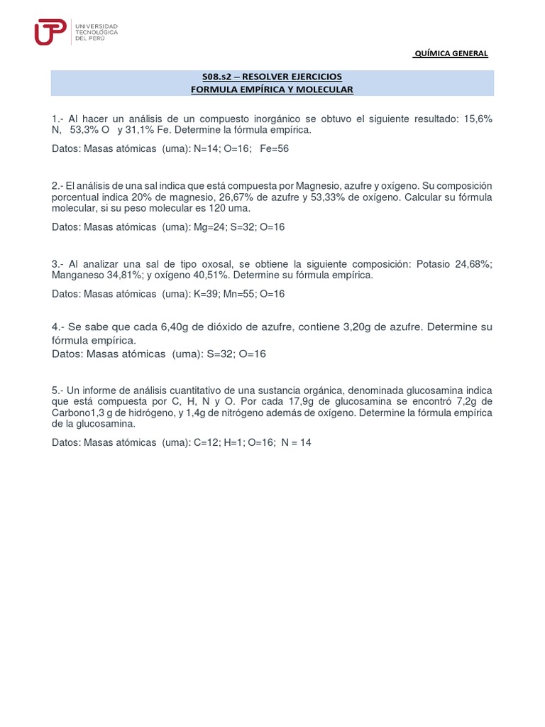 S08.s2 - Resolver Ejercicios | PDF