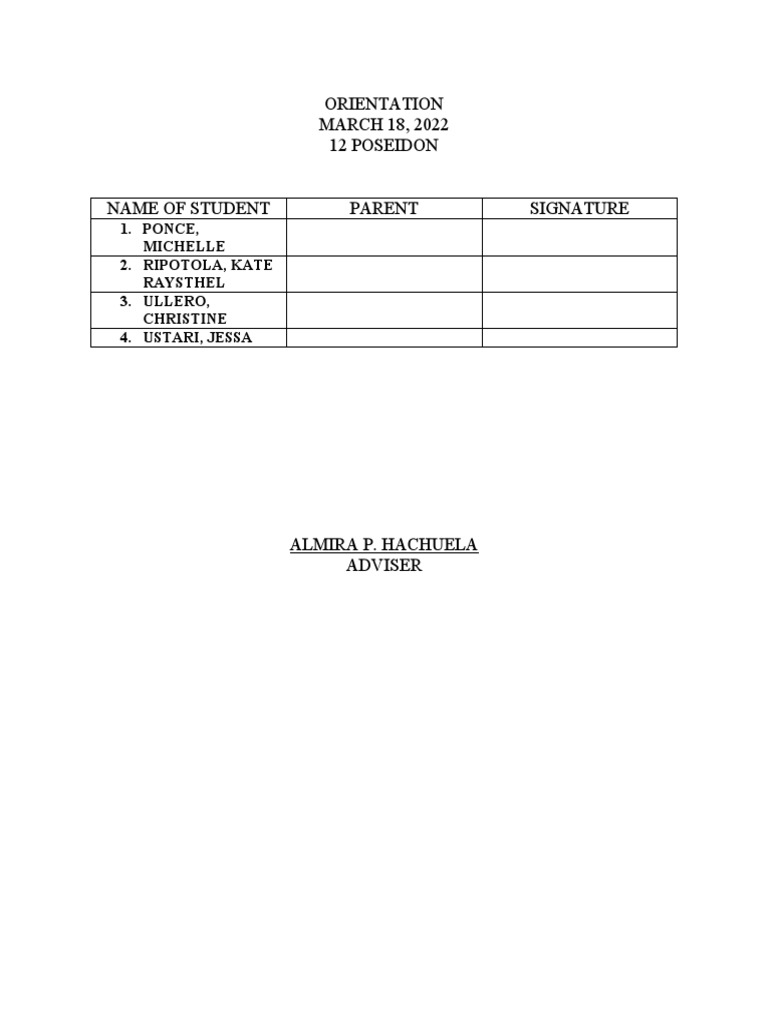 Orientation | PDF