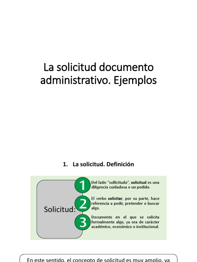 La Solicitud Documento Administrativo. Ejemplos | PDF