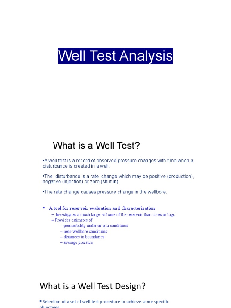 Well Testing | PDF | Petroleum Reservoir | Pressure