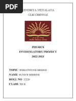 Class 12 Investigatory Project: Wheatstone Bridge | PDF | Electrical ...
