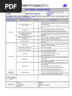 Jsa For Hotwork On Dredge | PDF | Welding | Construction