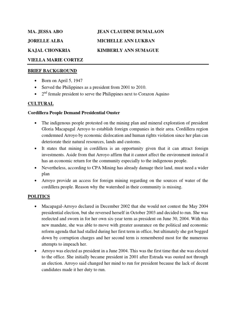 ITTM 3-2 Handouts For Arroyo Administration | PDF | Unemployment ...