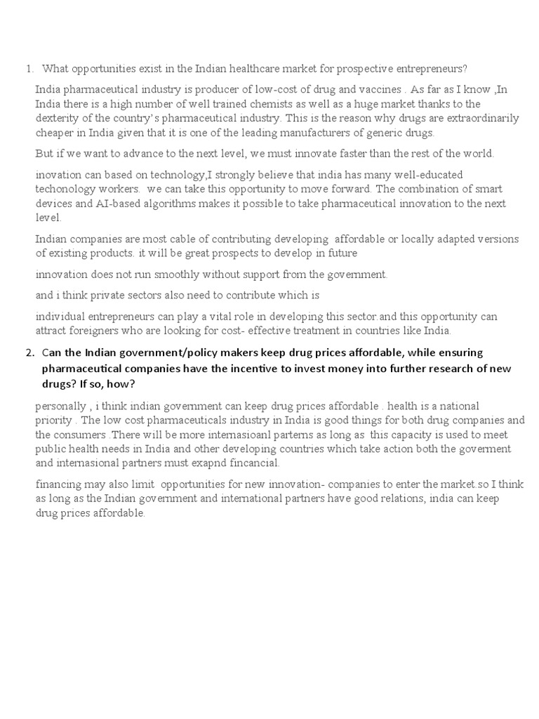 Pharma Case Study in India | PDF