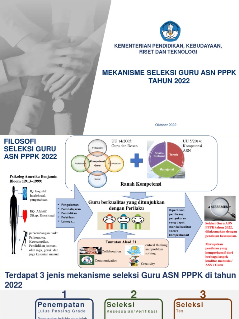 Paparan Mekanisme Seleksi Guru PPPK 2022 | PDF