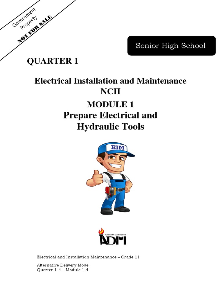 TVL EIM11 Q1 Mod1 Prepare Electronic and Hydraulic Tools v3 | PDF | Wire | Insulator (Electricity)