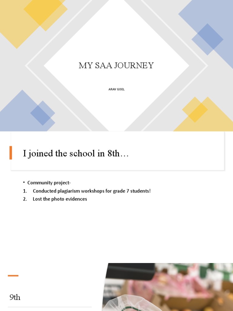 My Saa Journey: Arav Goel | PDF | Language Arts & Discipline | Home & Garden