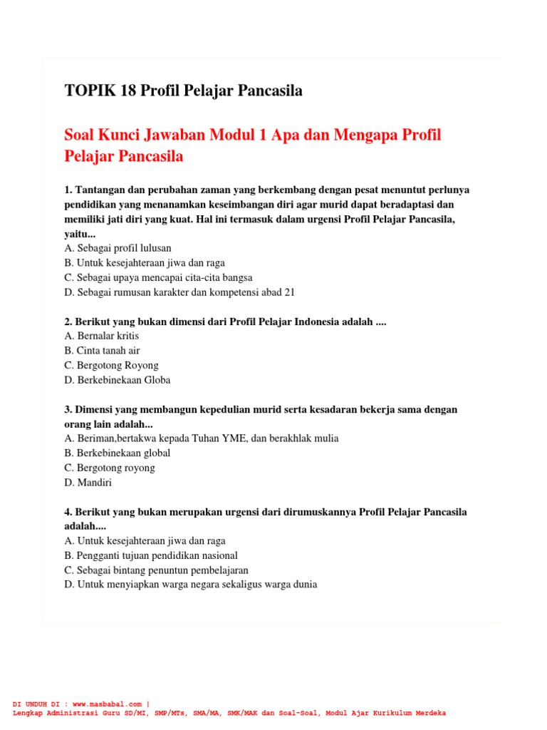 PROFIL PELAJAR | PDF