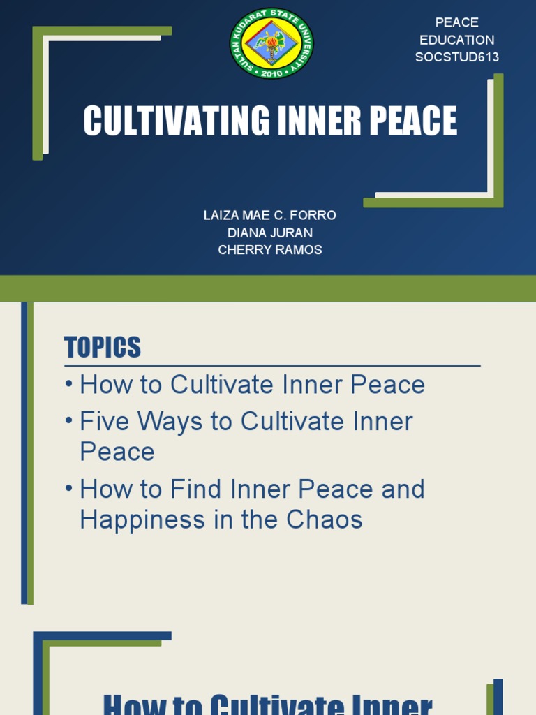 Cultivating Inner Peace | PDF | Gratitude | Thought