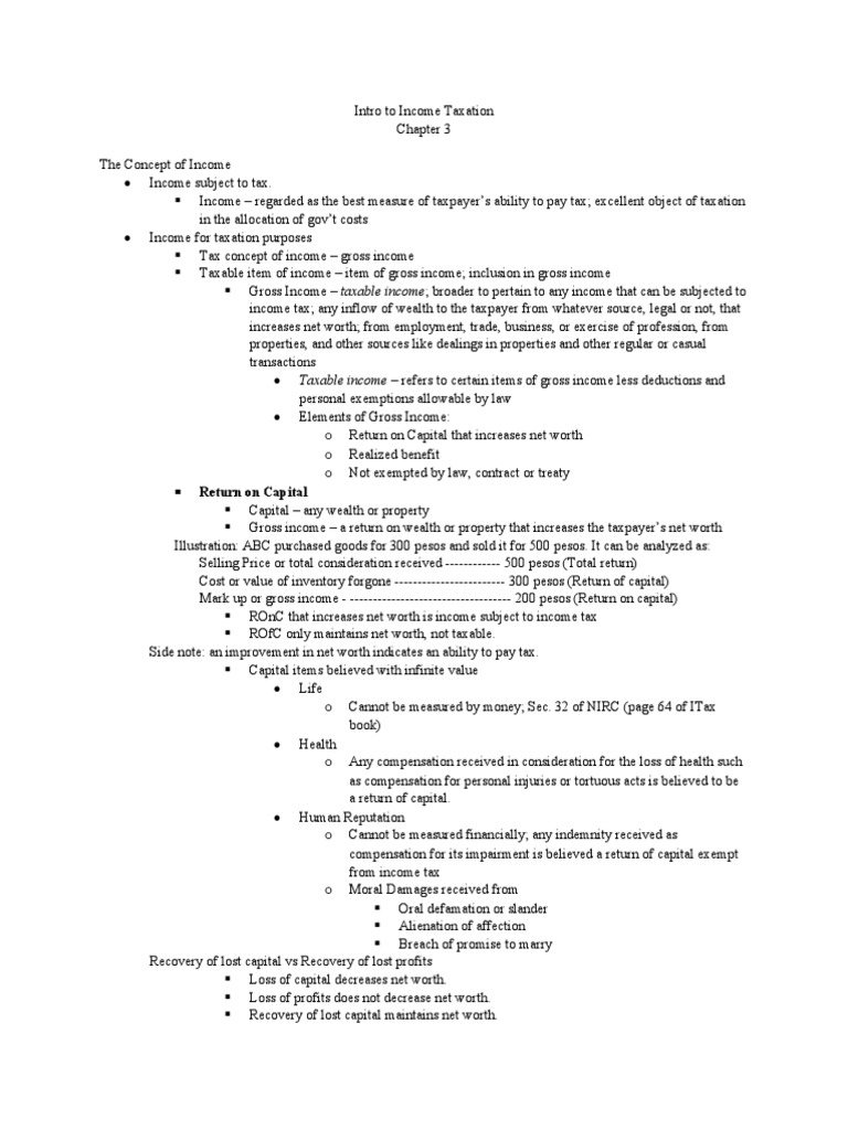 Income Tax - Chapter 3 | PDF | Gross Income | Taxes