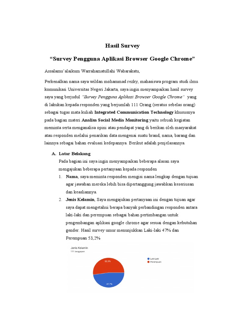 Laporan Hasil Survey Wildan Mohammad Rezky | PDF