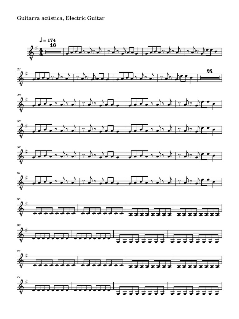 Guitar Sheet Music Patterns | PDF