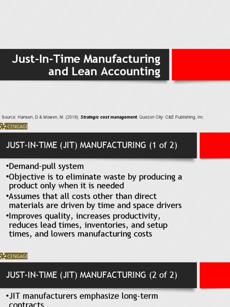6 - JIT Manufacturing and Lean Accounting | PDF | Lean Manufacturing | Inventory