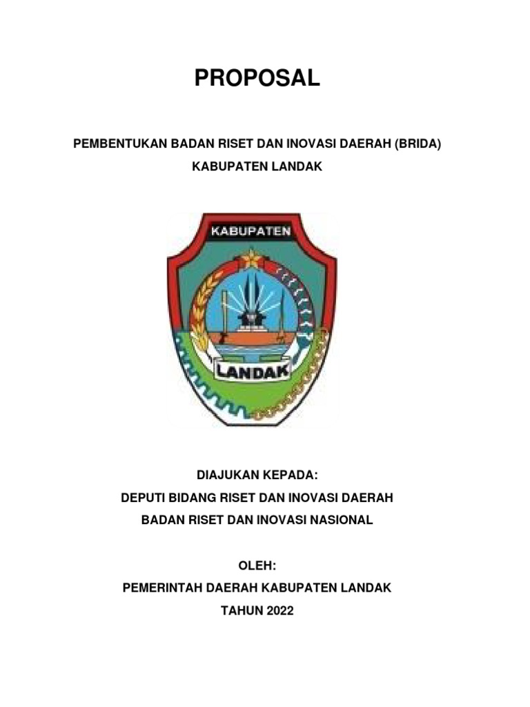 Pembentukan BRIDA Kabupaten Landak | PDF