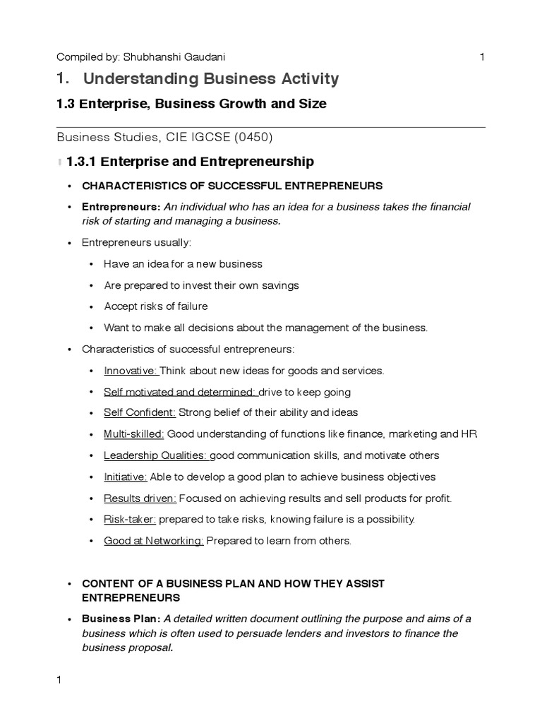 1 3 Enterprise Business Growth and Size | PDF | Entrepreneurship ...