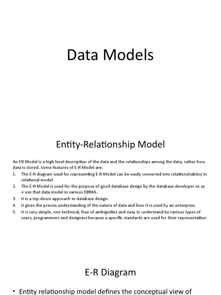 Data Models - ER2 | PDF | Conceptual Model | Data Model