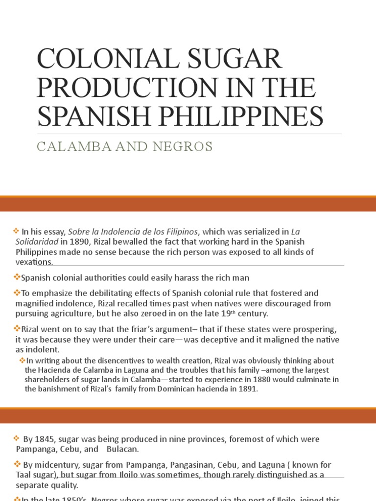 Colonial Sugar Production in the Philippines | PDF | Sugarcane | New Spain