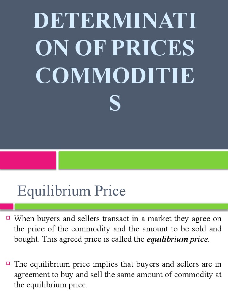 1205.. Determination of Prices Commodities | PDF