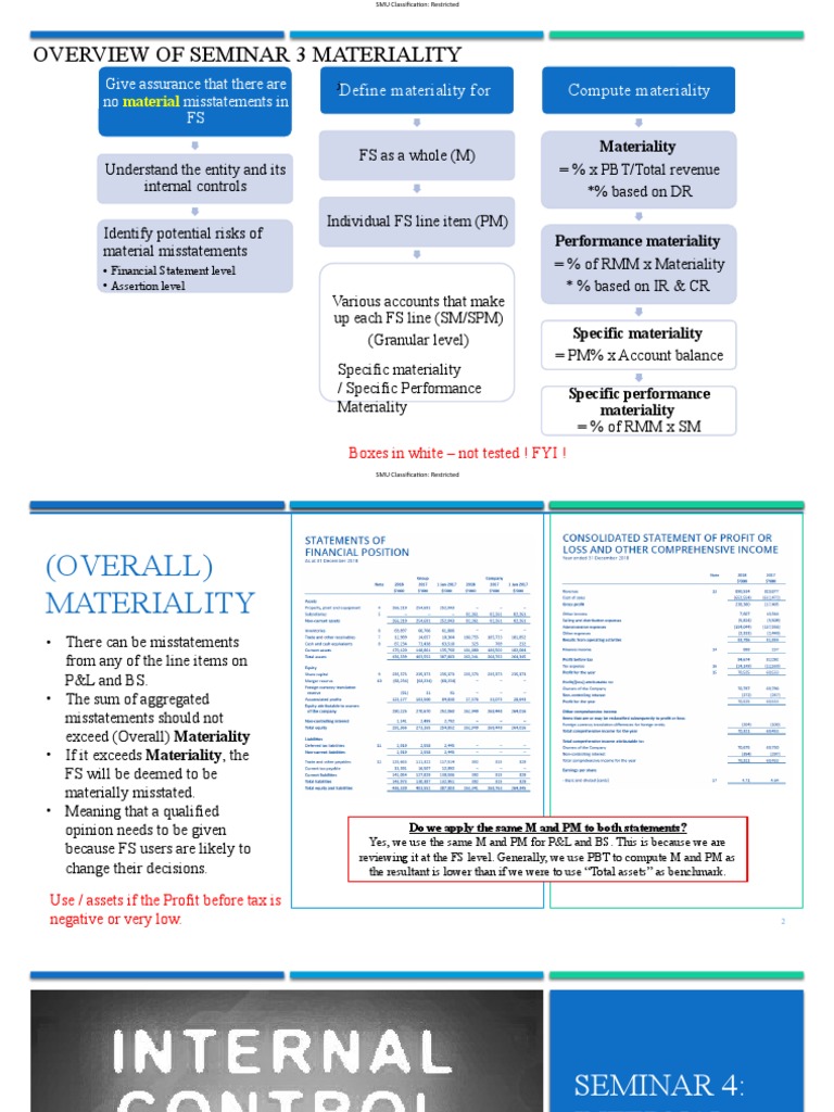 Seminar 4 Internal Control - Student | PDF | Internal Control | Audit