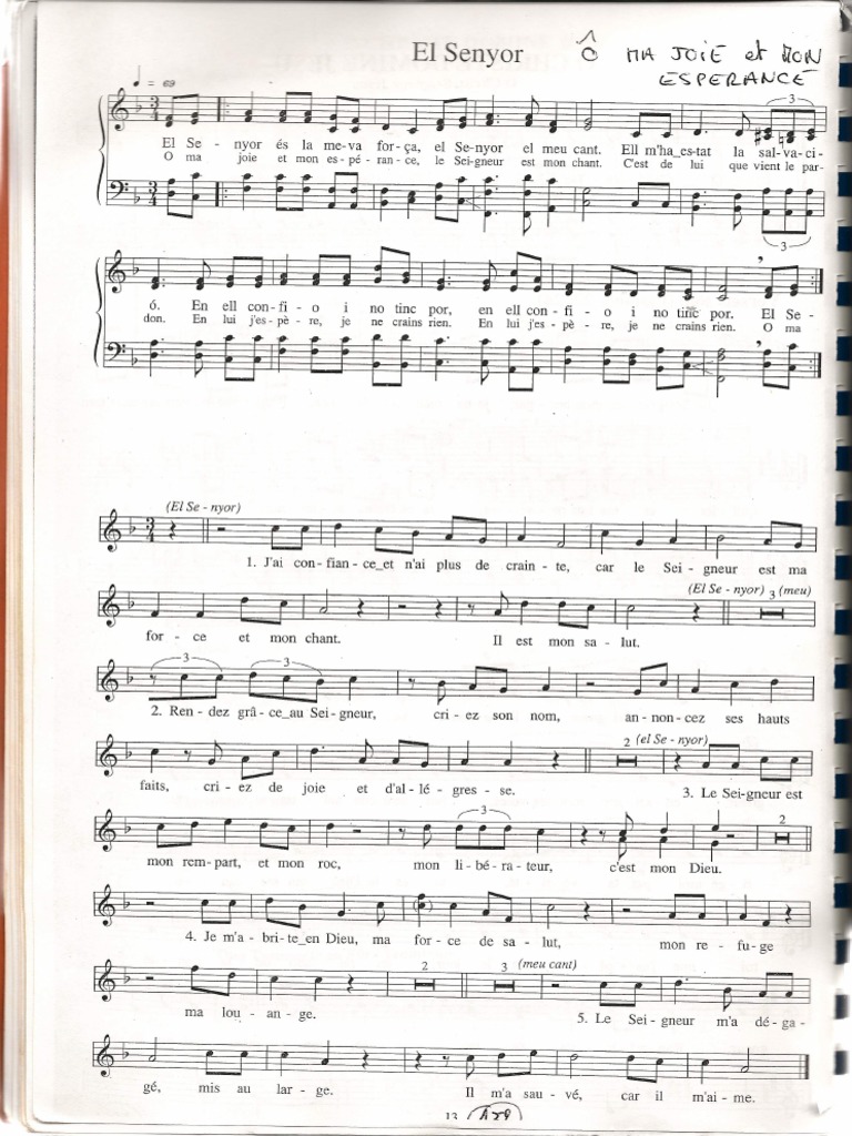 Partition Ma Joie Et Mon Esp Rance | PDF