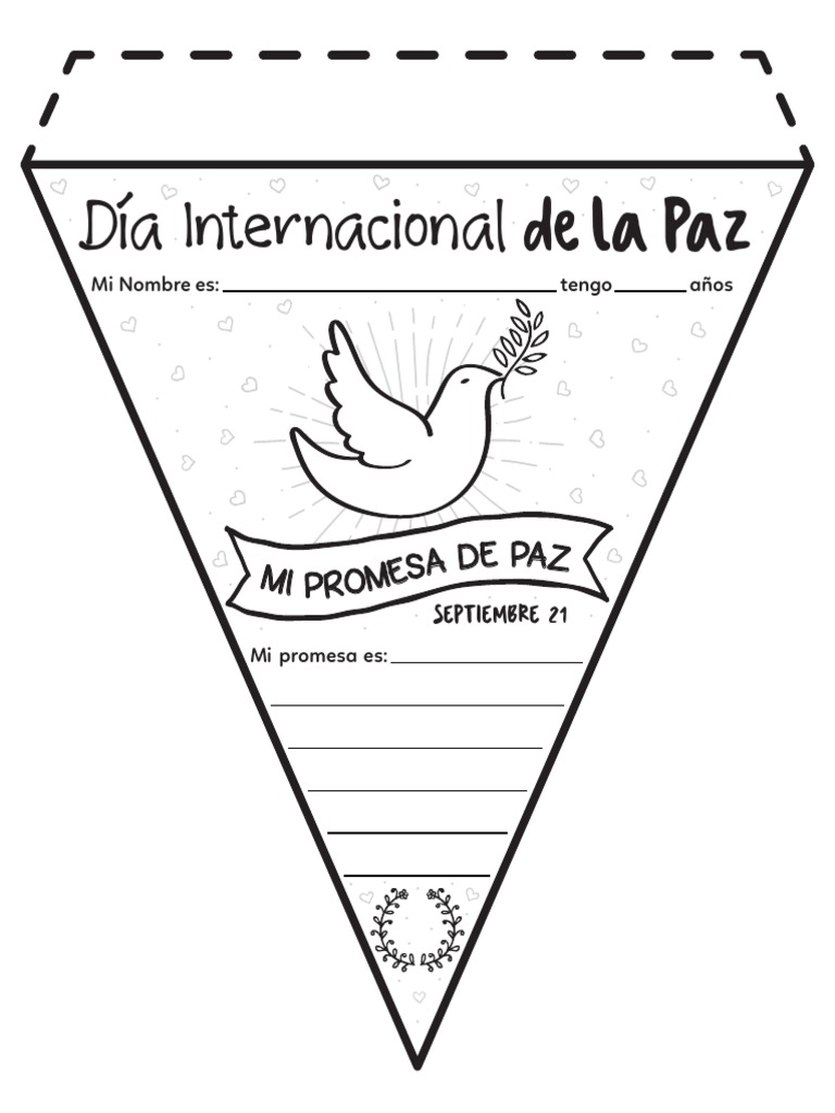 Banderin - Dia Internacional de La Paz | PDF