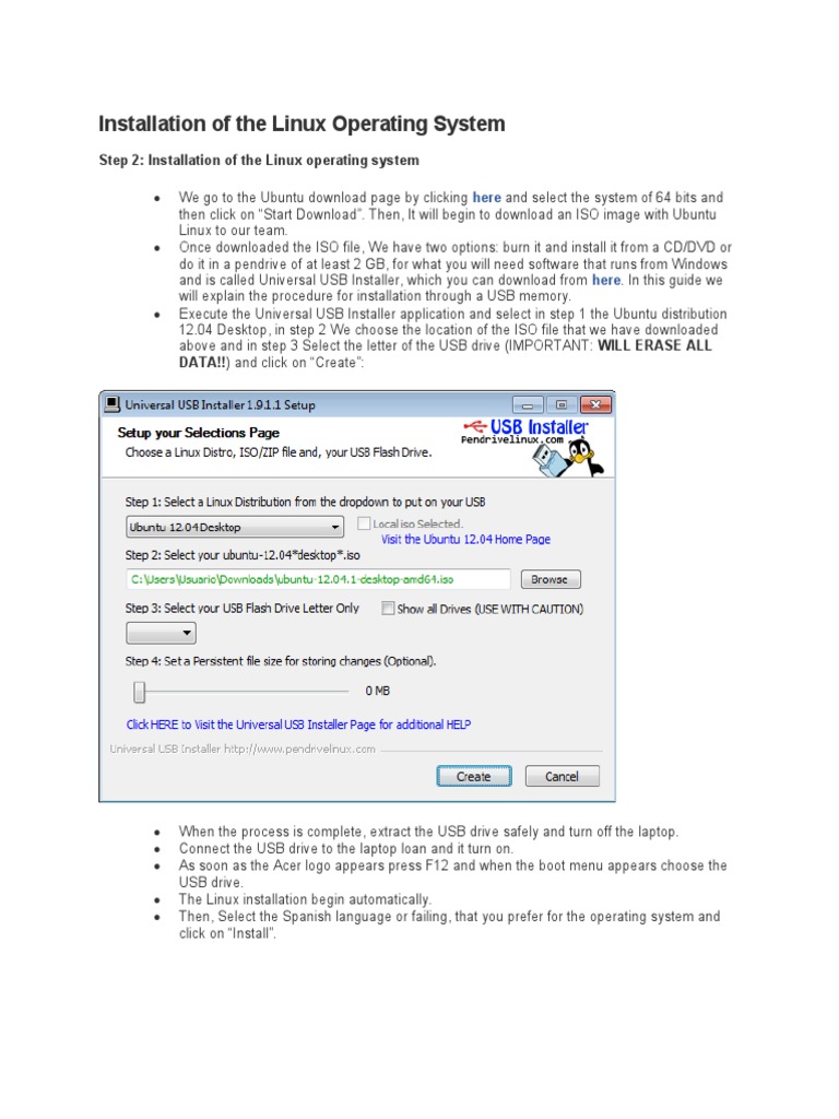 Installation of The Linux Operating System | PDF | Installation ...