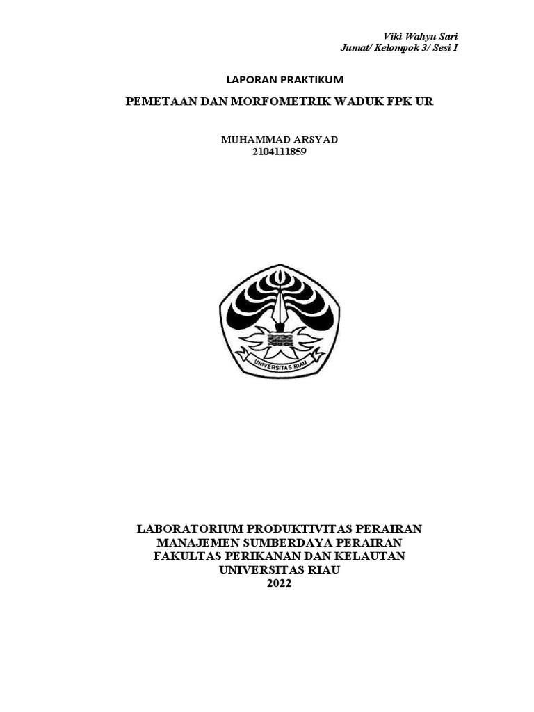 Pemetaan Morfometri Waduk FPK UR | PDF | Sains & Matematika