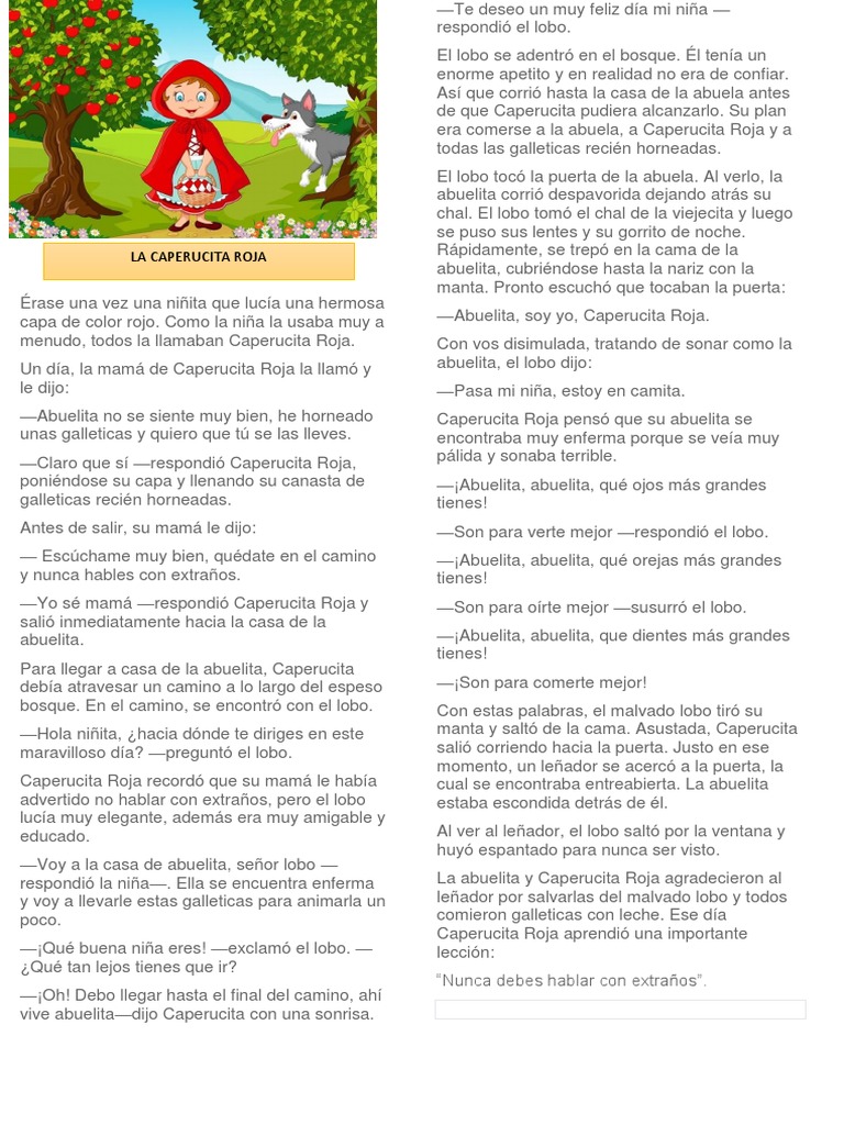 Caperucita Roja | PDF | Caperucita Roja