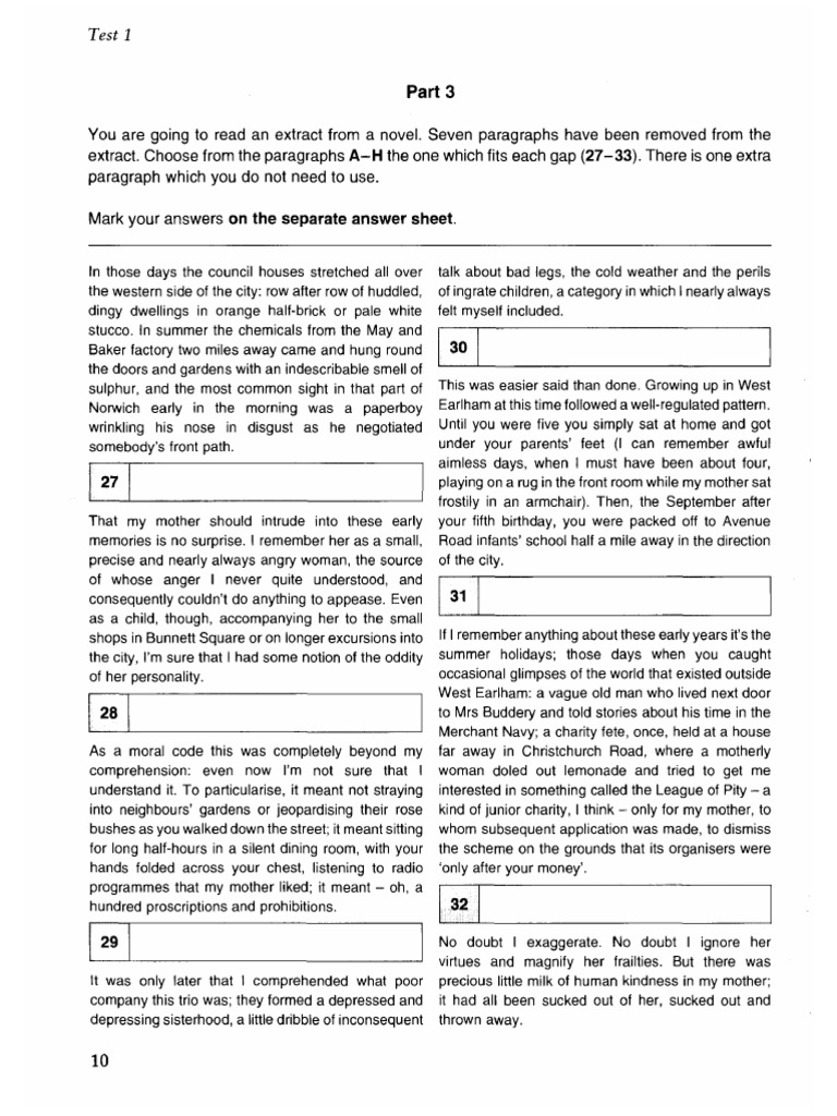 CPE Reading Gapped Text | PDF