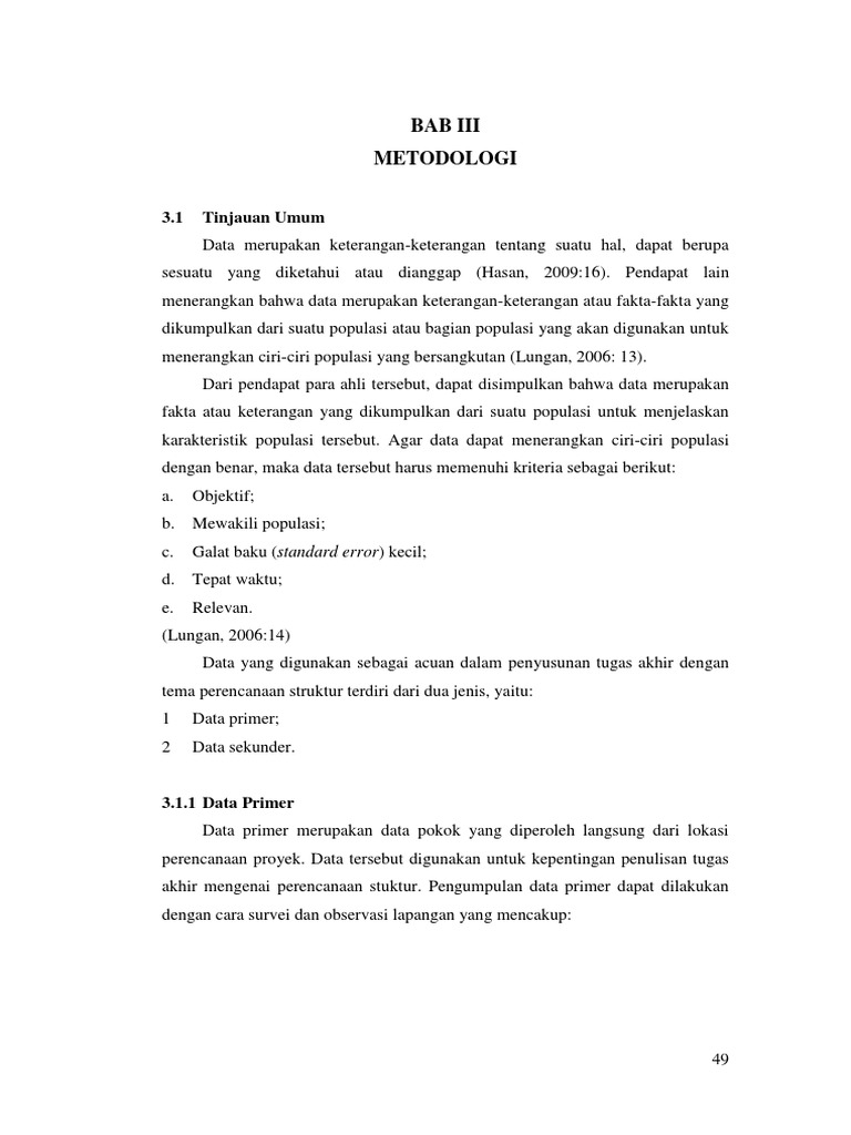 Bab Iii Metodologi | PDF