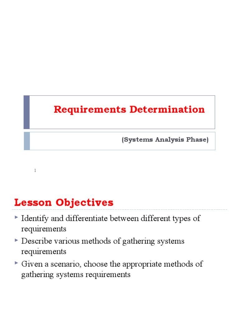 Lecture 6-Determining System Requirements | PDF