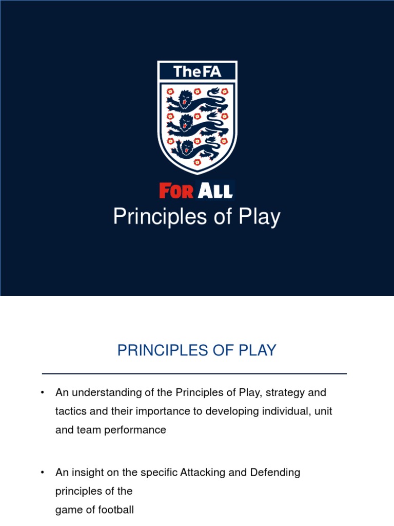 Principles of Play PDF | PDF | Invasion | Defender (Association Football)