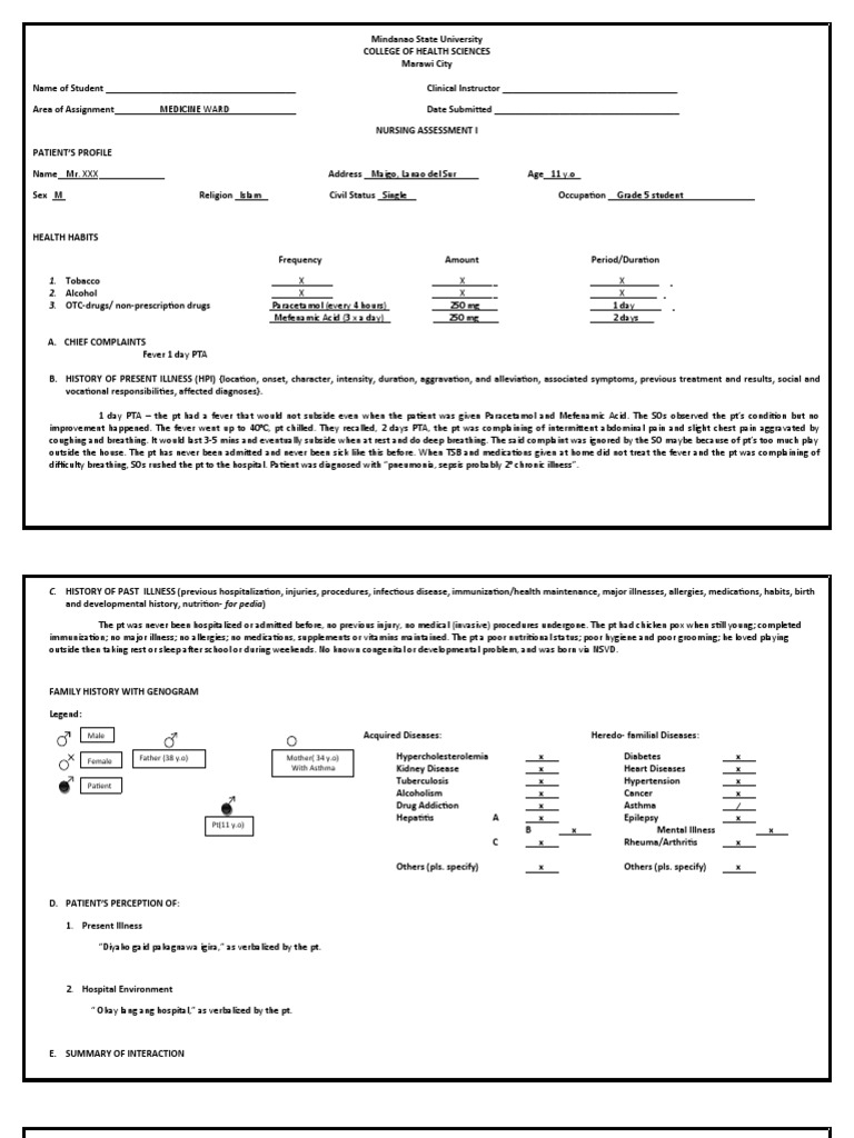 PA Tool Sample - JIJI | PDF | Diseases And Disorders | Medical Specialties
