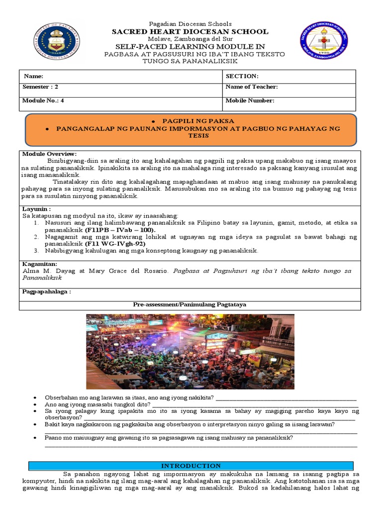 Final Pagbasa at Pagsulat Q4M1 | PDF