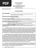 INCiDENT REPORT Template Deped Phil | PDF