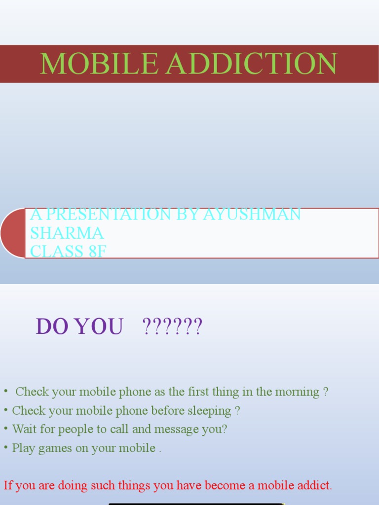 Mobile Addiction | PDF