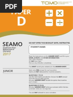 Seamo Past Paper D 2019 | PDF | Circle | Geometry