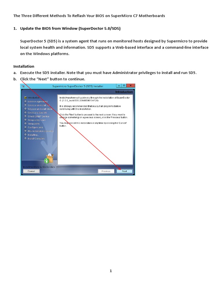 BIOS Update Methods for SuperMicro C7 | PDF | Bios | Booting
