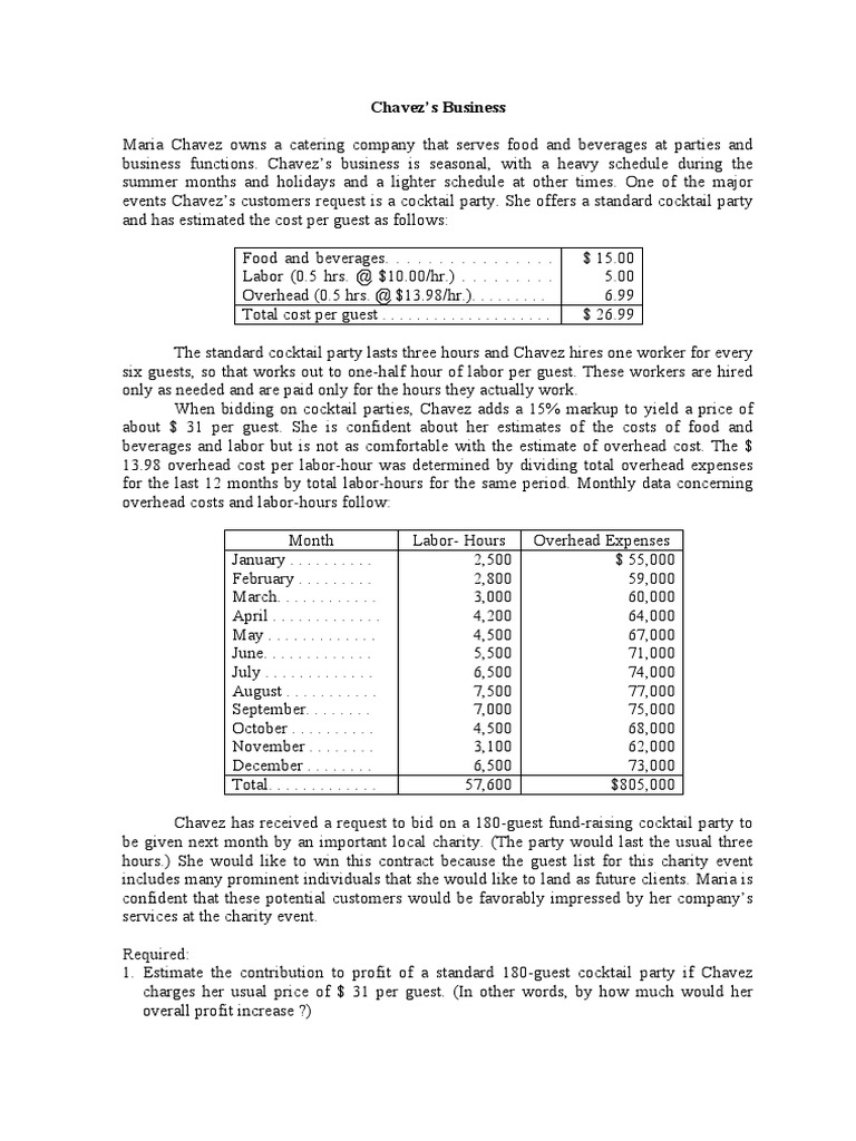 Case Chapter 02 | PDF | Cost | Market (Economics)